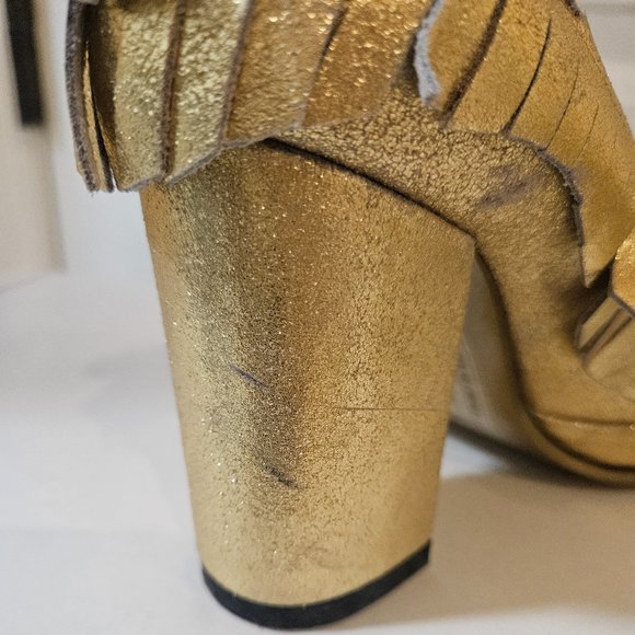 Irregular Choice | Shoes | Irregular Choice Gold Fringe Loafer Style ...